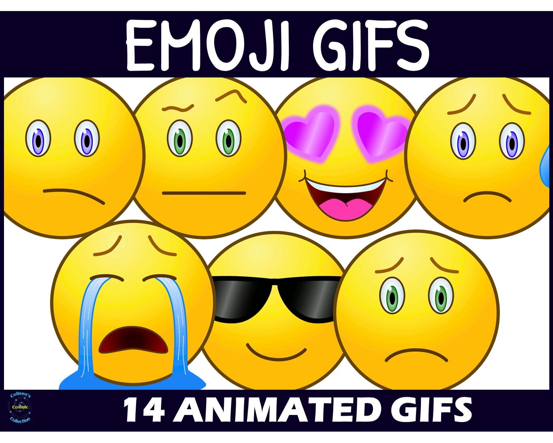 Emoji Gifs Set 7 - Emotions Clip Art - Animated Emoji Clip Art - Emoji ...
