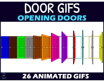Animated GIF Closing on Delay Doors Clipart, Door Clipart, Rainbow ...