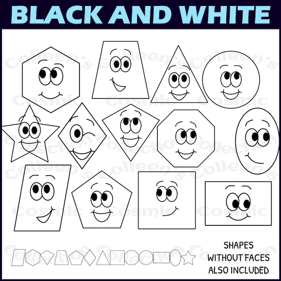 2d Shapes Clipart Black And White