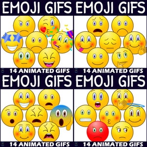 Emoji Clipart and Gifs MEGA BUNDLE Emotions Clipart - Etsy
