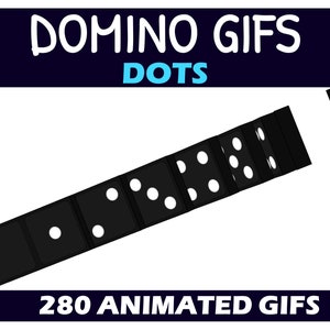 Domino Gifs Animated Dominoes Clipart Black With White - Etsy Australia