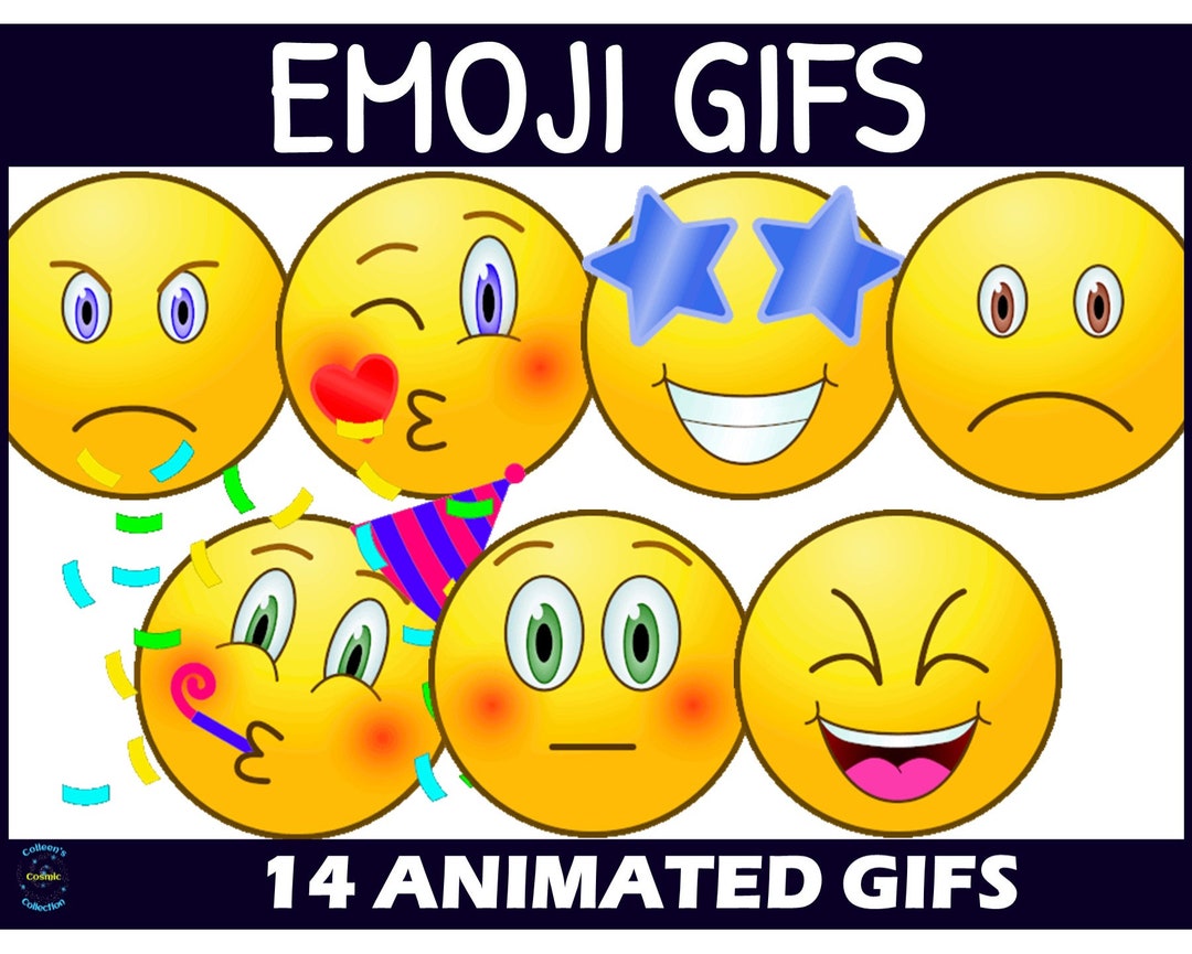 Emoji Gifs Set 1 - Emotions Clip Art - Animated Emoji Clip Art - Emoji ...