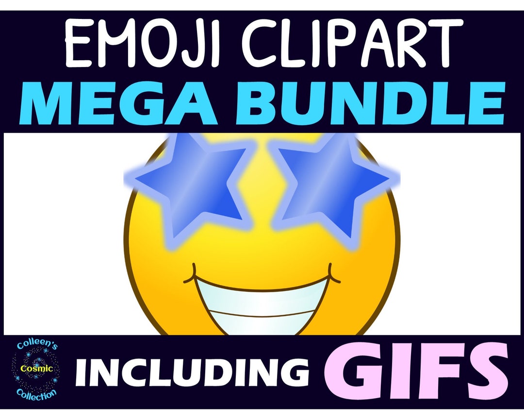 Emoji Clipart and Gifs MEGA BUNDLE - Emotions Clipart - Animated Emoji ...