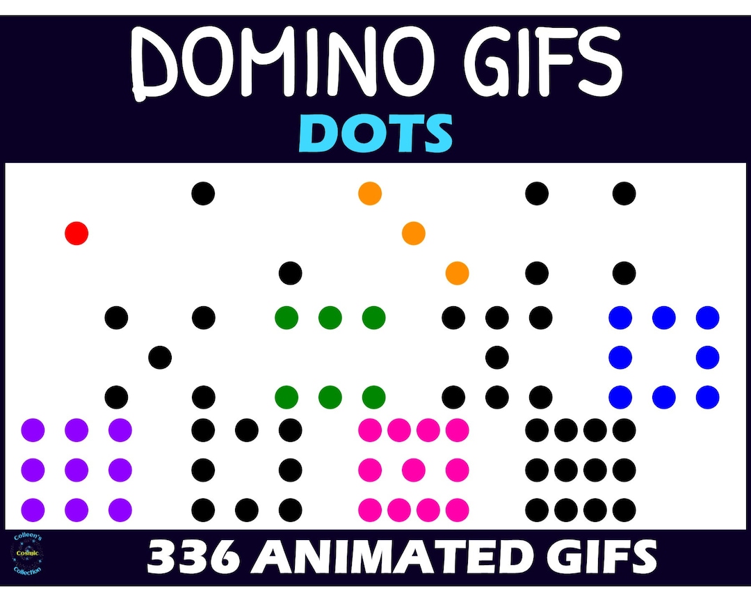 Domino Dots Gifs - Animated Clipart - Dominoes and Dice - Etsy