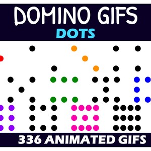 Domino Dots Gifs Animated Clipart Dominoes and Dice - Etsy