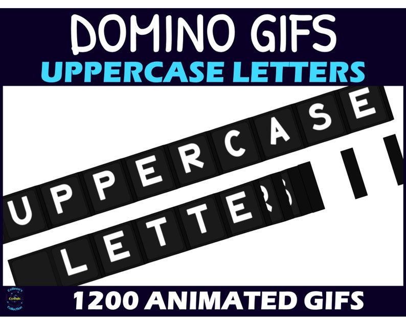 Domino Gifs Animated Dominoes Clipart Black With White - Etsy