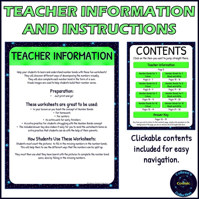 Number Bonds to 10 Activities - No Prep Worksheets - Printable ...