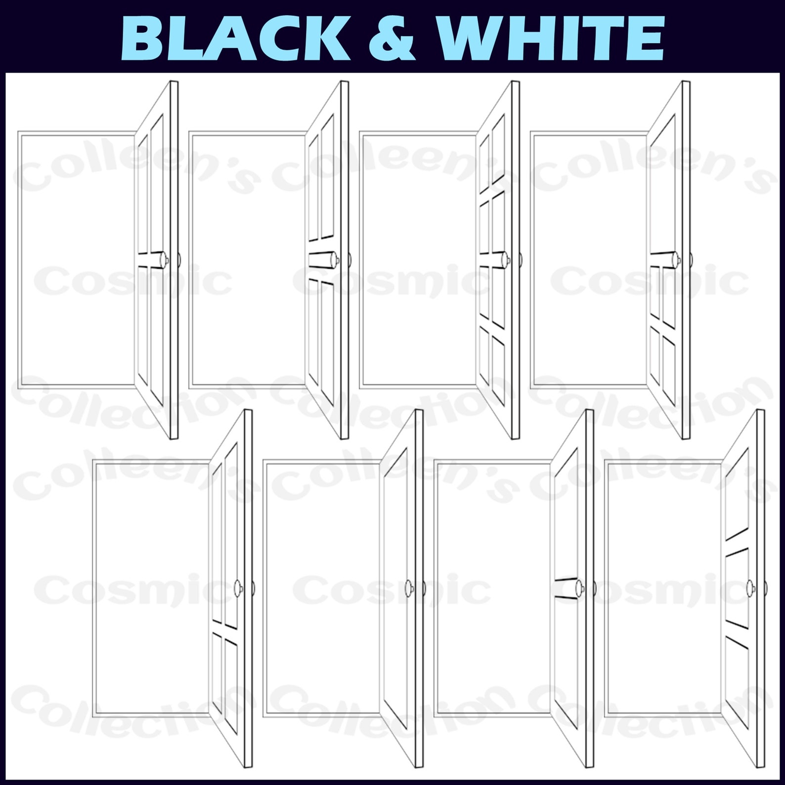 Rainbow Doors Clipart - Open, Door Clipart, Rainbow Doors, Transparent ...