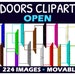 Rainbow Doors Clipart - Open, Door Clipart, Rainbow Doors, Transparent ...