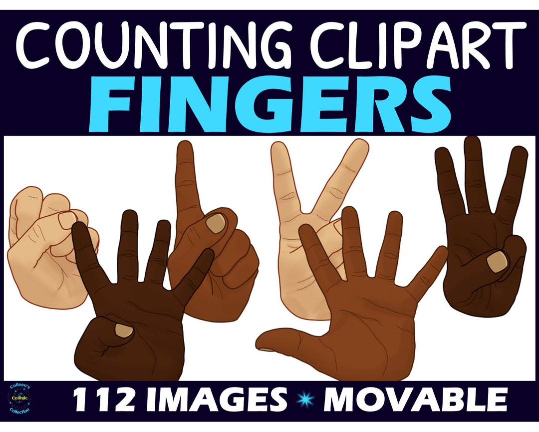 Counting Hands Clipart - Multicultural Counting Fingers Clip Art - Etsy