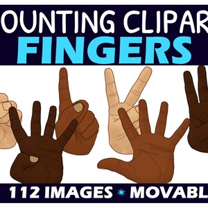 Counting Hands Clipart - Multicultural Counting Fingers Clip Art - Etsy