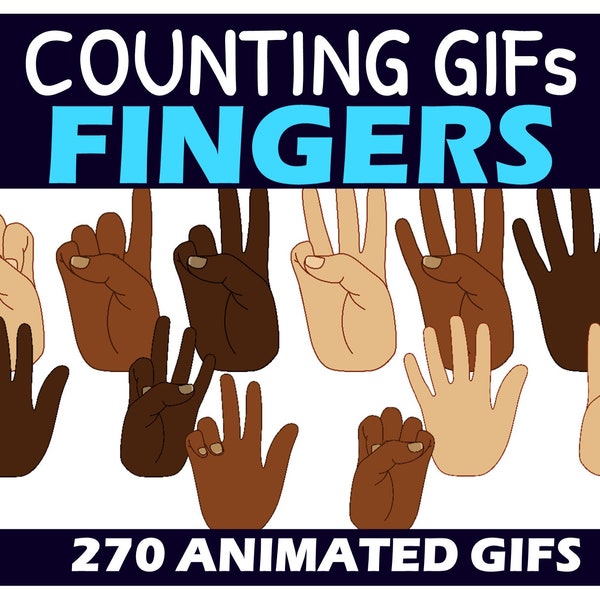 Finger Counting Hands Clipart - Etsy