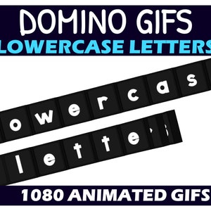 Domino Gifs Animated Dominoes Clipart Black With White Lowercase ...