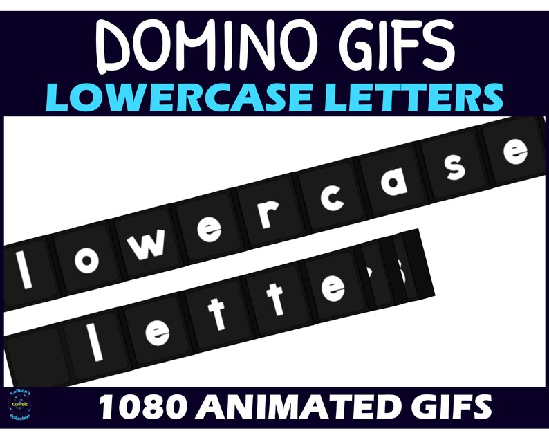 Domino Gifs Animated Dominoes Clipart Black With White Lowercase ...