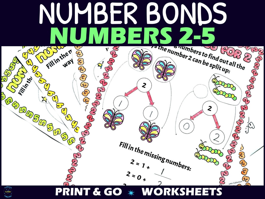 Number Bonds to 5 Activities No Prep Worksheets Printable and Digital 2 ...