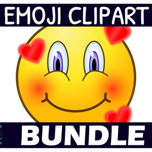 Emoji Clipart BUNDLE Emotions Clip Art - Etsy Australia