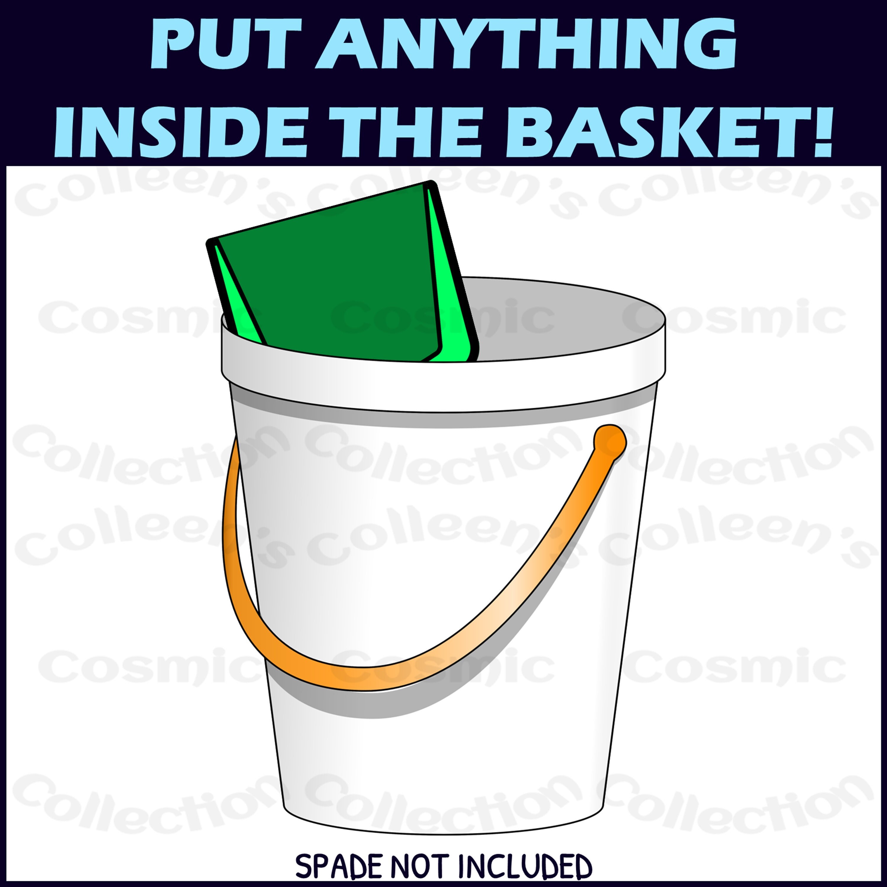 Rainbow Buckets Clipart Containers Beach Pails - Etsy