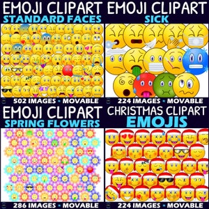 Emoji Clipart and Gifs MEGA BUNDLE Emotions Clipart - Etsy