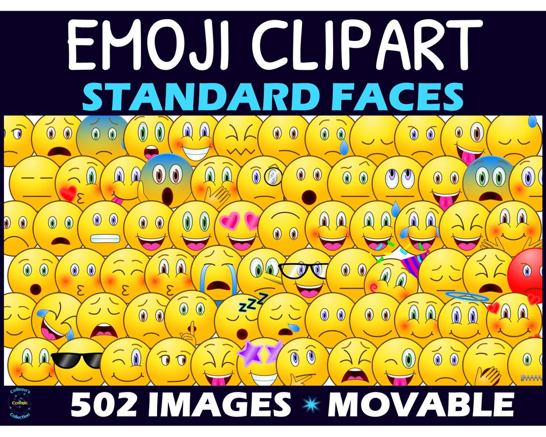 Emoji Clipart - Emotions Clip Art - Etsy