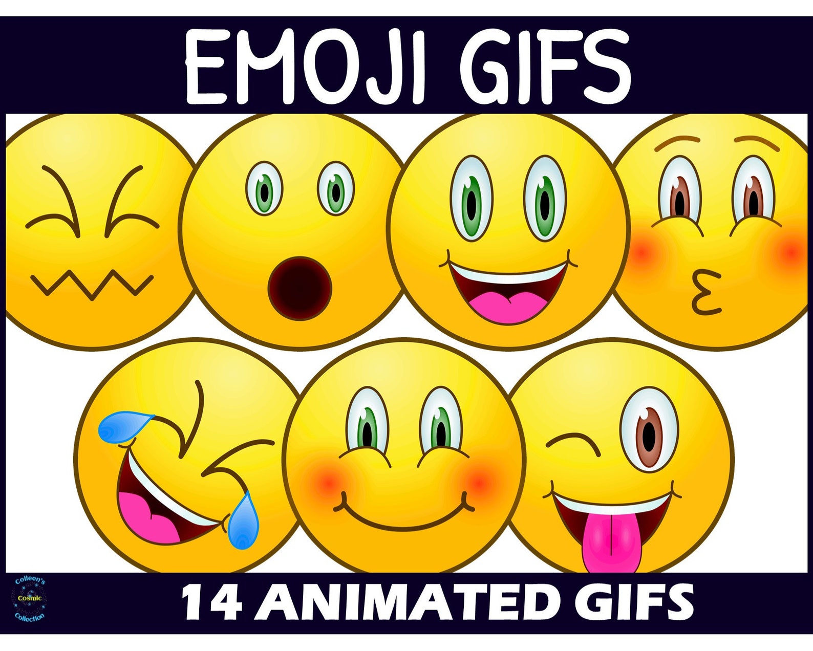 Emoji Gifs Set 6 - Emotions Clip Art - Animated Emoji Clip Art - Emoji ...