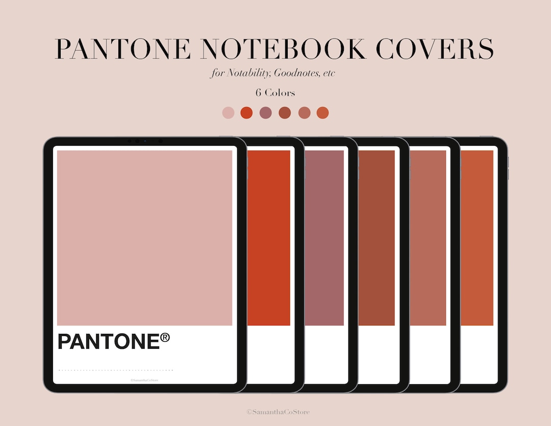 Digital Pantone Notebook Covers for Notability, Goodnotes, Etc / Size ...