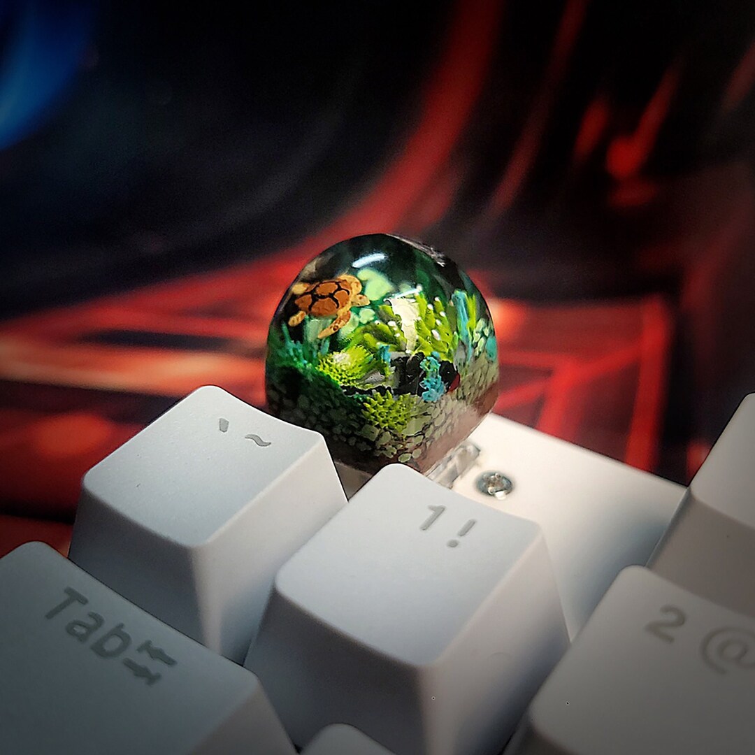 Coral Keycap Mechanical Keyboard Artisan Keycapartisan - Etsy