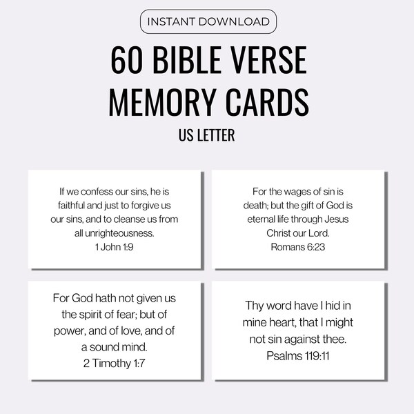 Bible Flash Cards Kjv - Etsy