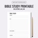 Bible Study Printable Notes | Minimalist Bible Plan Template ...
