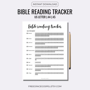 Bible Reading Tracker Bible Chapter Checklist Bible Printable ...