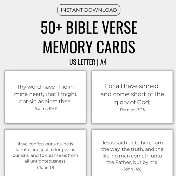 Printable Bible Verses for Cards - Etsy
