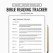 Bible Reading Tracker, Bible Chapter Checklist, Bible Printable ...