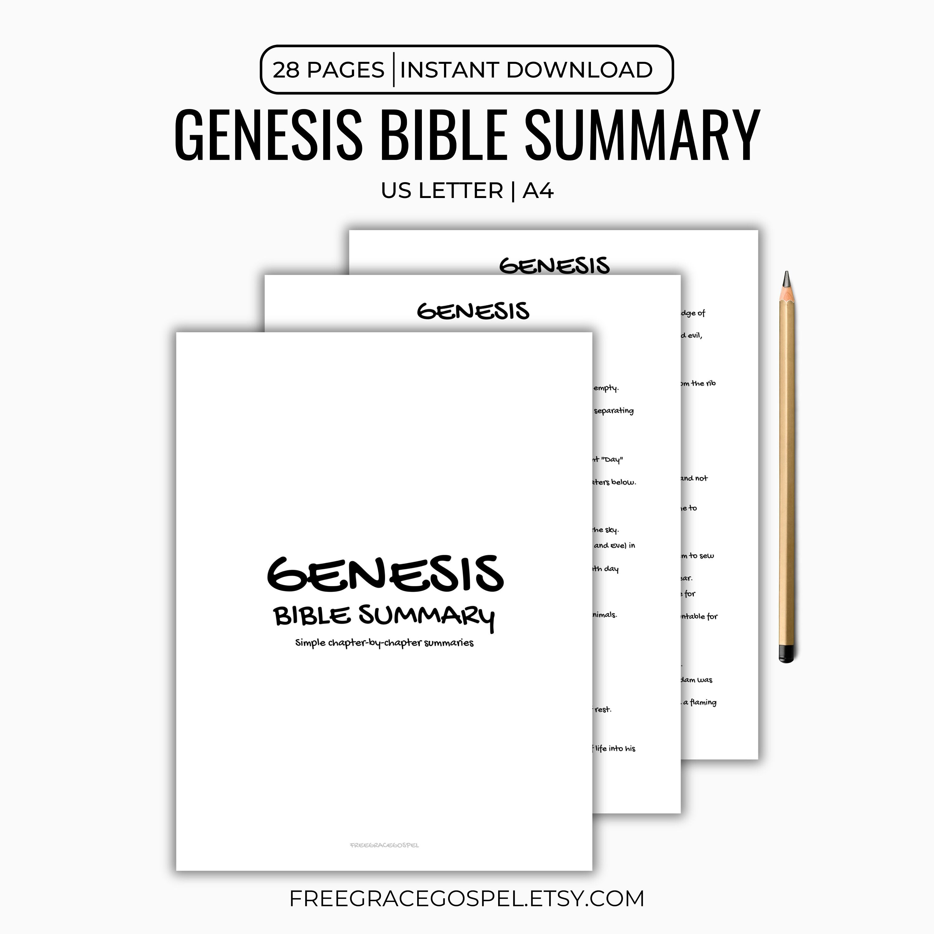 Genesis Bible Summary, Comprehensive Bible Summaries, Bible Notes ...