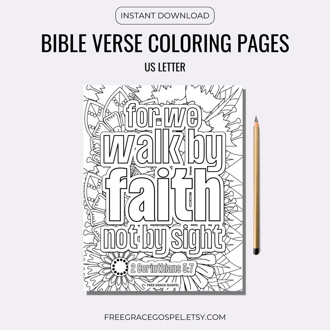 Bible Verse Coloring Pages PDF Scripture Coloring Pages for - Etsy