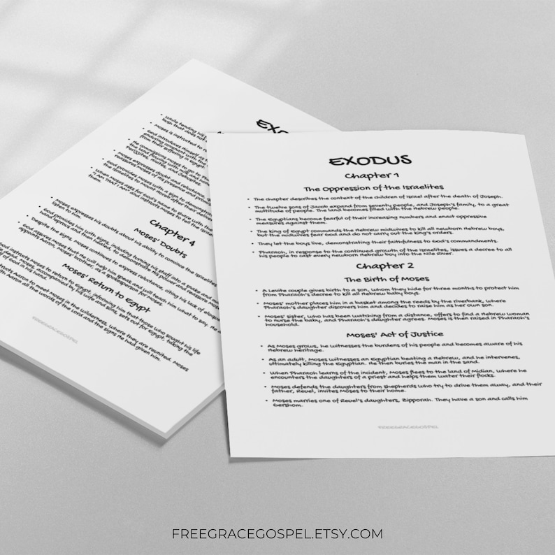 Exodus Bible Summary, Comprehensive Bible Summaries, Bible Notes, Bible ...