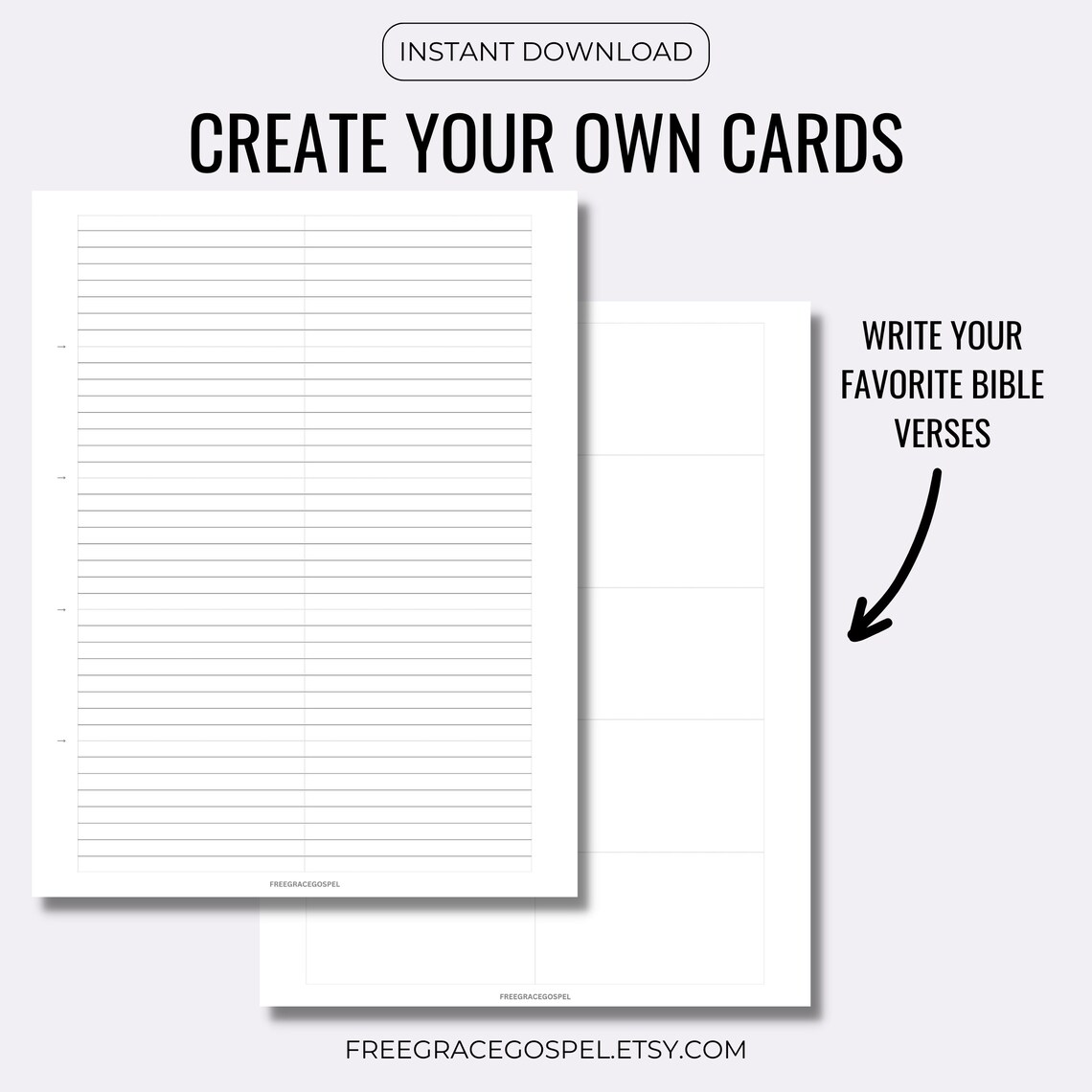 Bible Verse Memory Cards | Minimalist Scripture Cards | KJV Bible Verse ...
