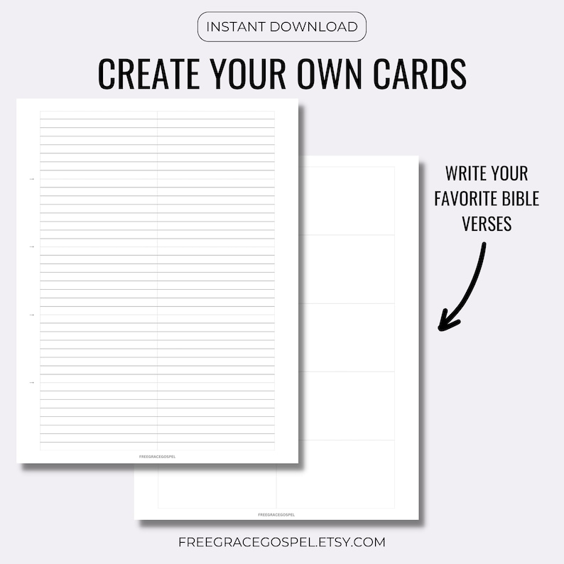 Bible Verse Memory Cards | Minimalist Scripture Cards | KJV Bible Verse ...