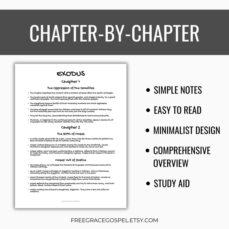 Exodus Bible Summary, Comprehensive Bible Summaries, Bible Notes, Bible ...