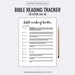 Bible Reading Tracker Bible Chapter Checklist Bible Printable ...