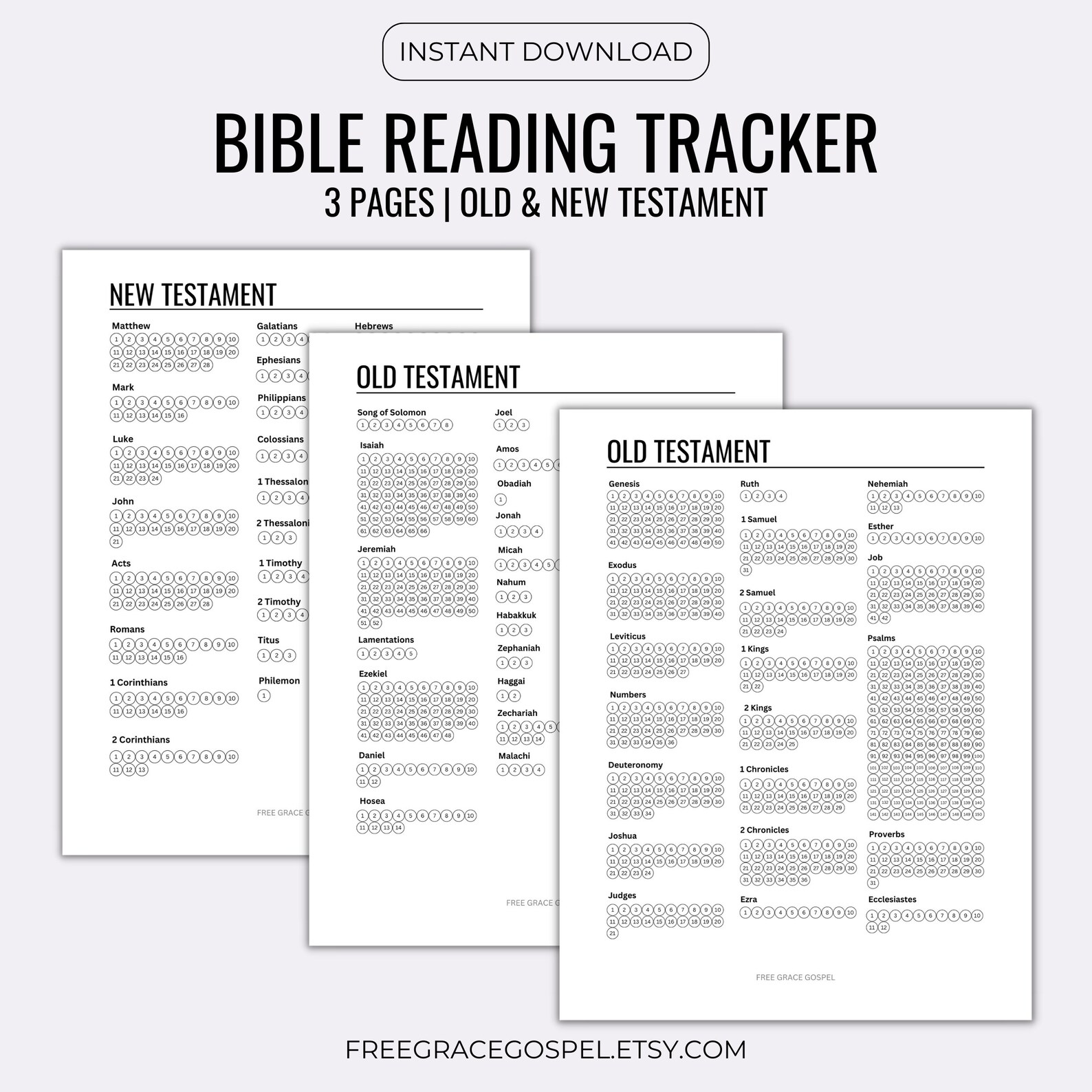 Bible Reading Tracker Bible Chapter Checklist Bible Printable ...
