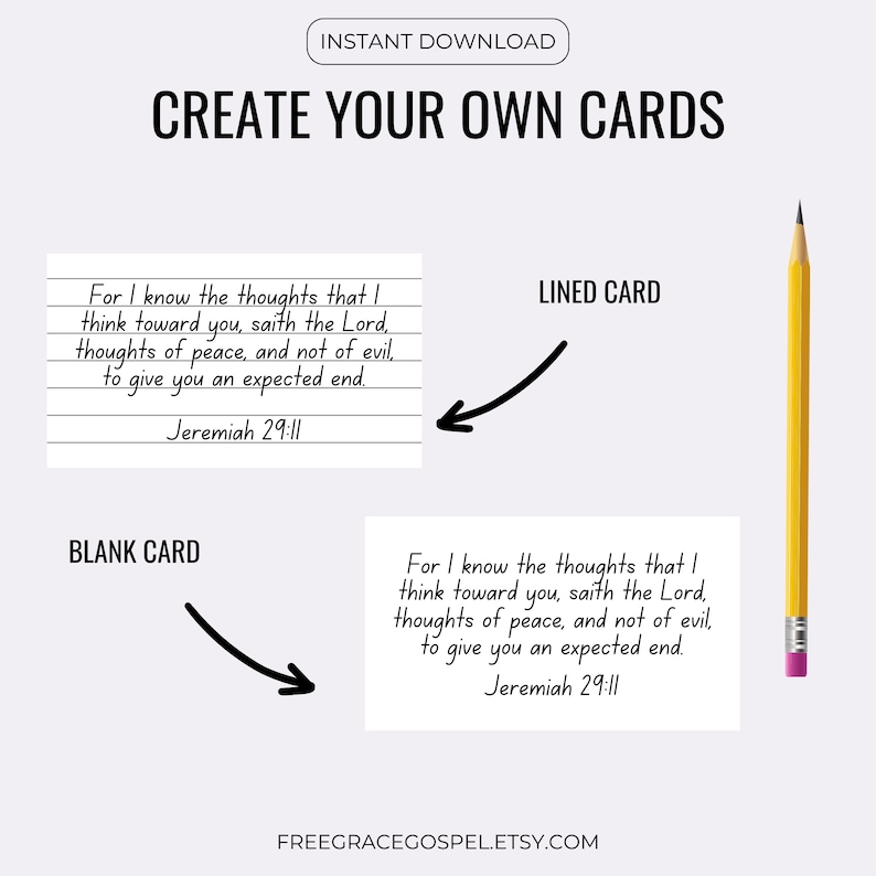Bible Verse Memory Cards | Minimalist Scripture Cards | KJV Bible Verse ...