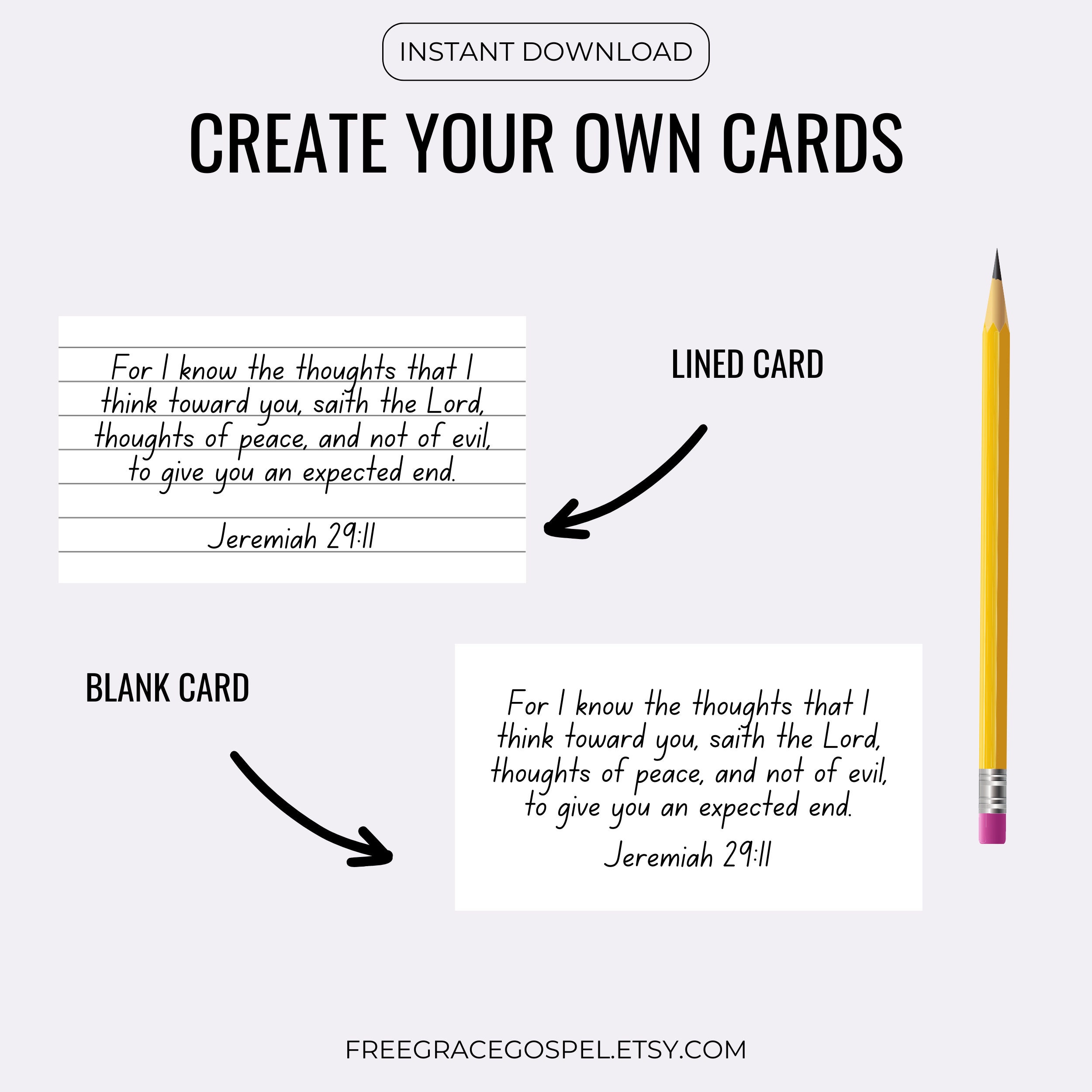 Bible Verse Memory Cards | Minimalist Scripture Cards | KJV Bible Verse ...