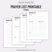 Prayer List Printable | Praying Checklist Study Printable | Bible Study Plan Template ...