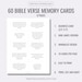 Bible Verse Memory Cards | Minimalist Scripture Cards | KJV Bible Verse ...