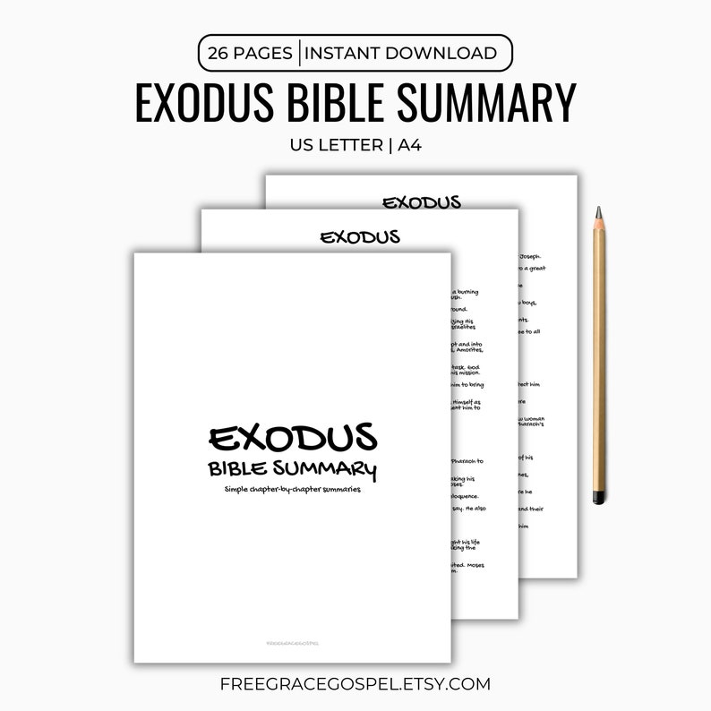 Exodus Bible Summary, Comprehensive Bible Summaries, Bible Notes, Bible ...