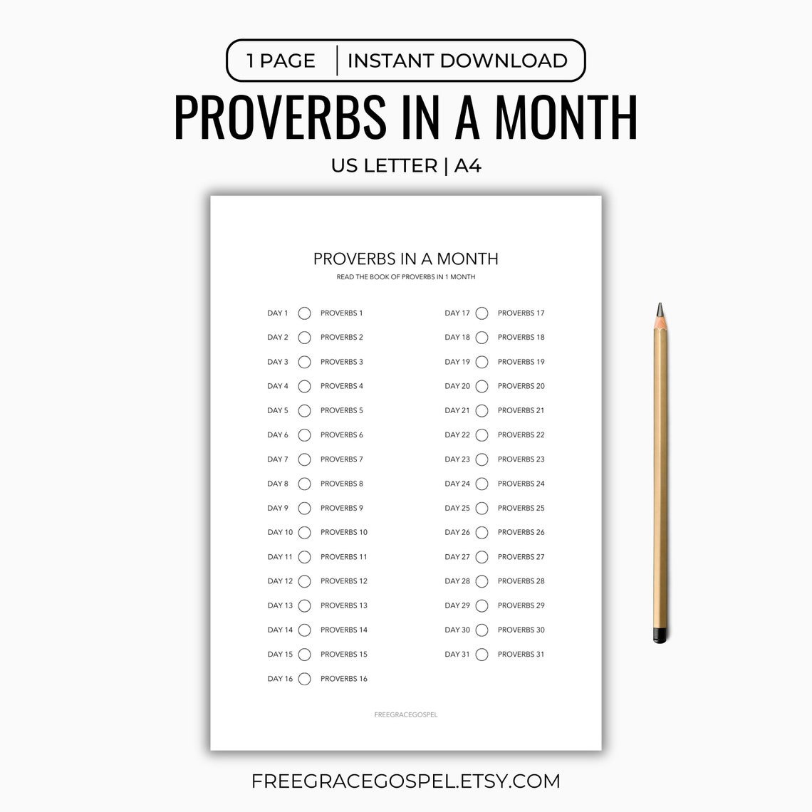 Proverbs in a Month Bible Reading Plan, Proverbs Reading Plan, Bible ...