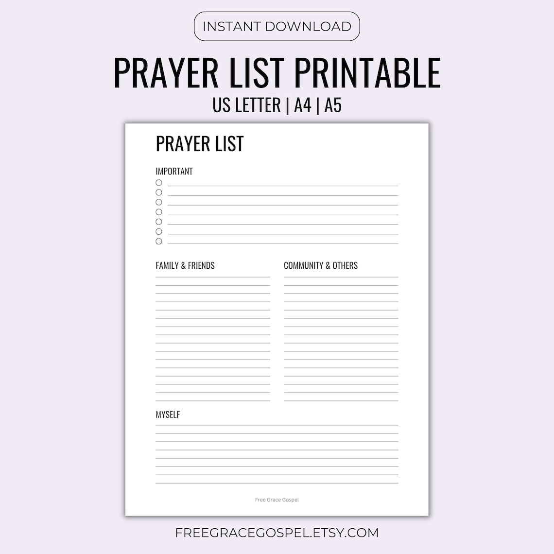 Prayer List Printable Praying Checklist Study Printable - Etsy