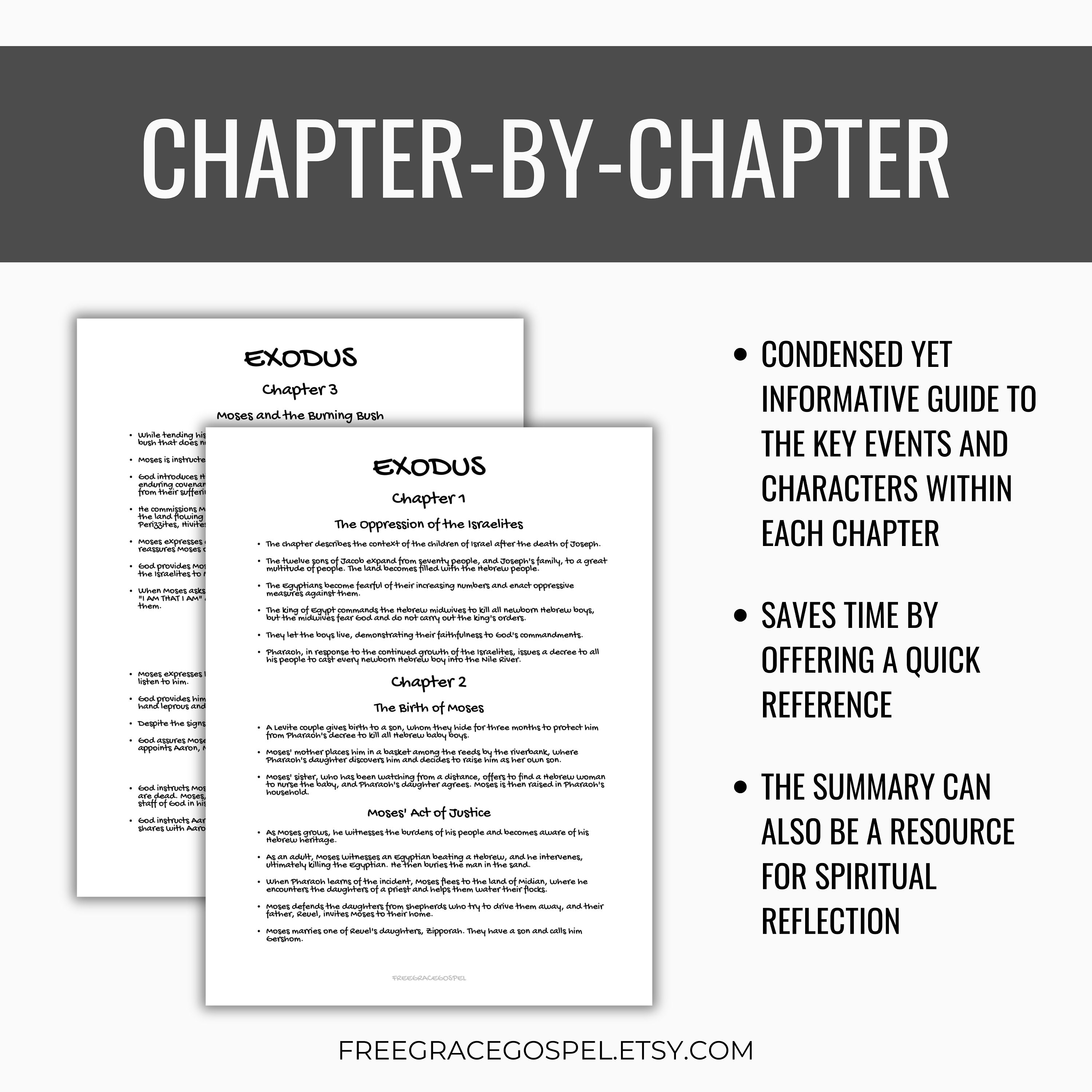 Exodus Bible Summary, Comprehensive Bible Summaries, Bible Notes, Bible ...