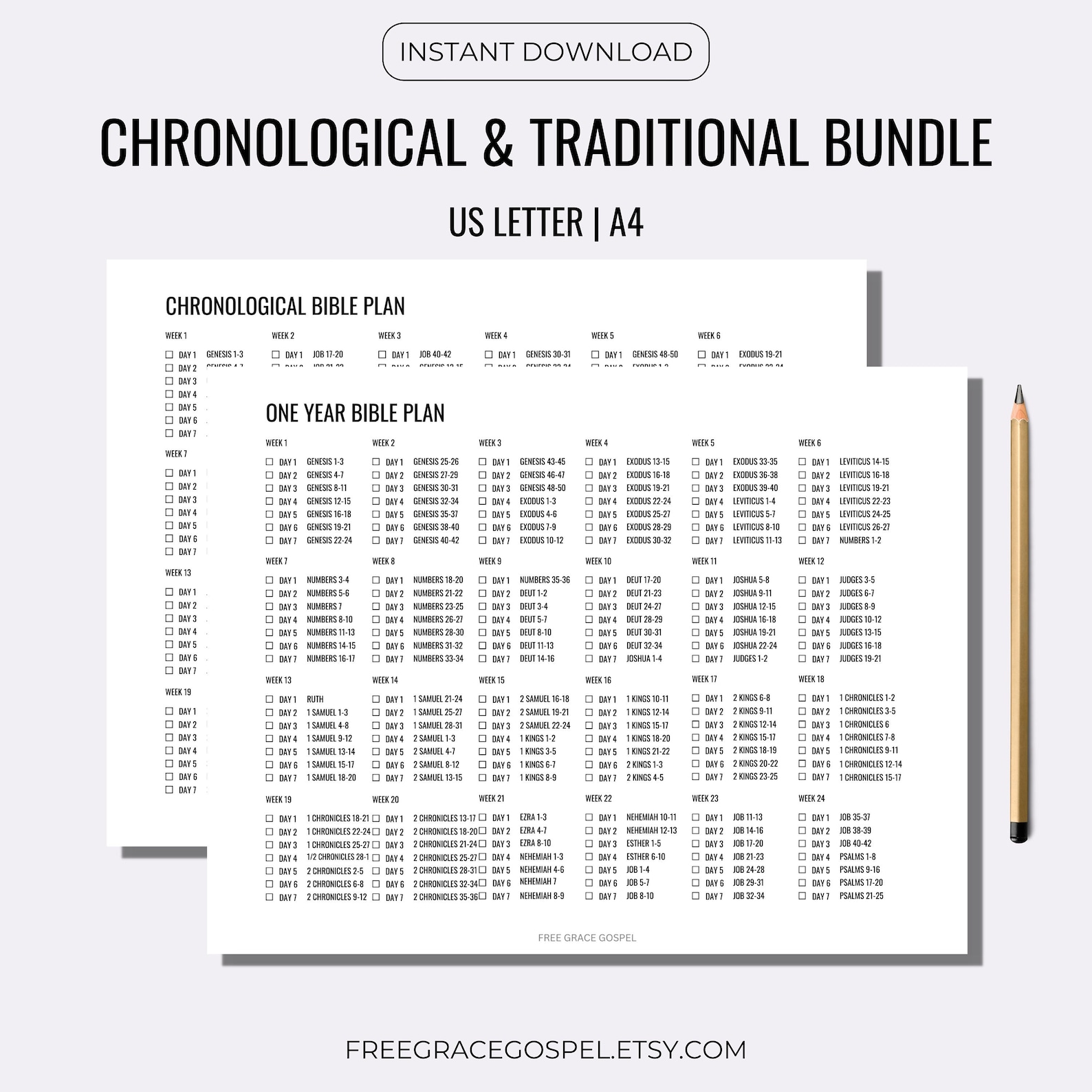 Chronological Bible Plan 2025, Traditional Bible Reading Plan Printable ...