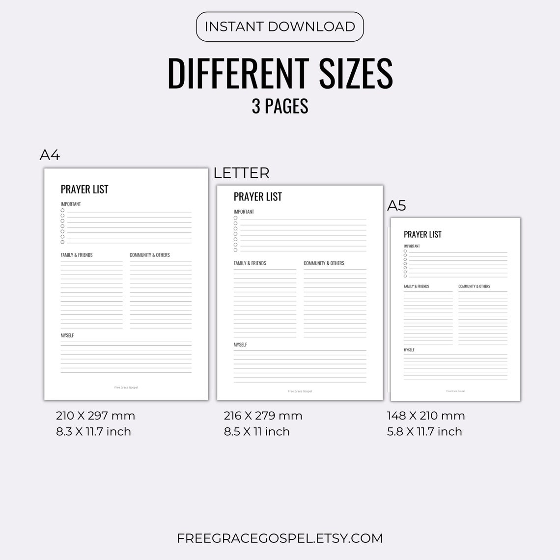 Prayer List Printable | Praying Checklist Study Printable | Bible Study ...