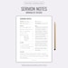 Sermon Notes Printable | Minimalist Bible Study Printable | Bible Study ...
